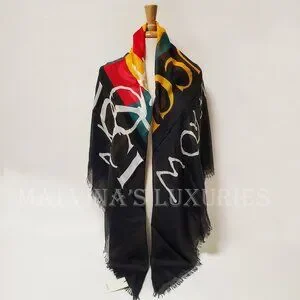 Gucci | Accessories | Gucci Scarf Coco Capitan Tomorrow Gg Logo Black ...